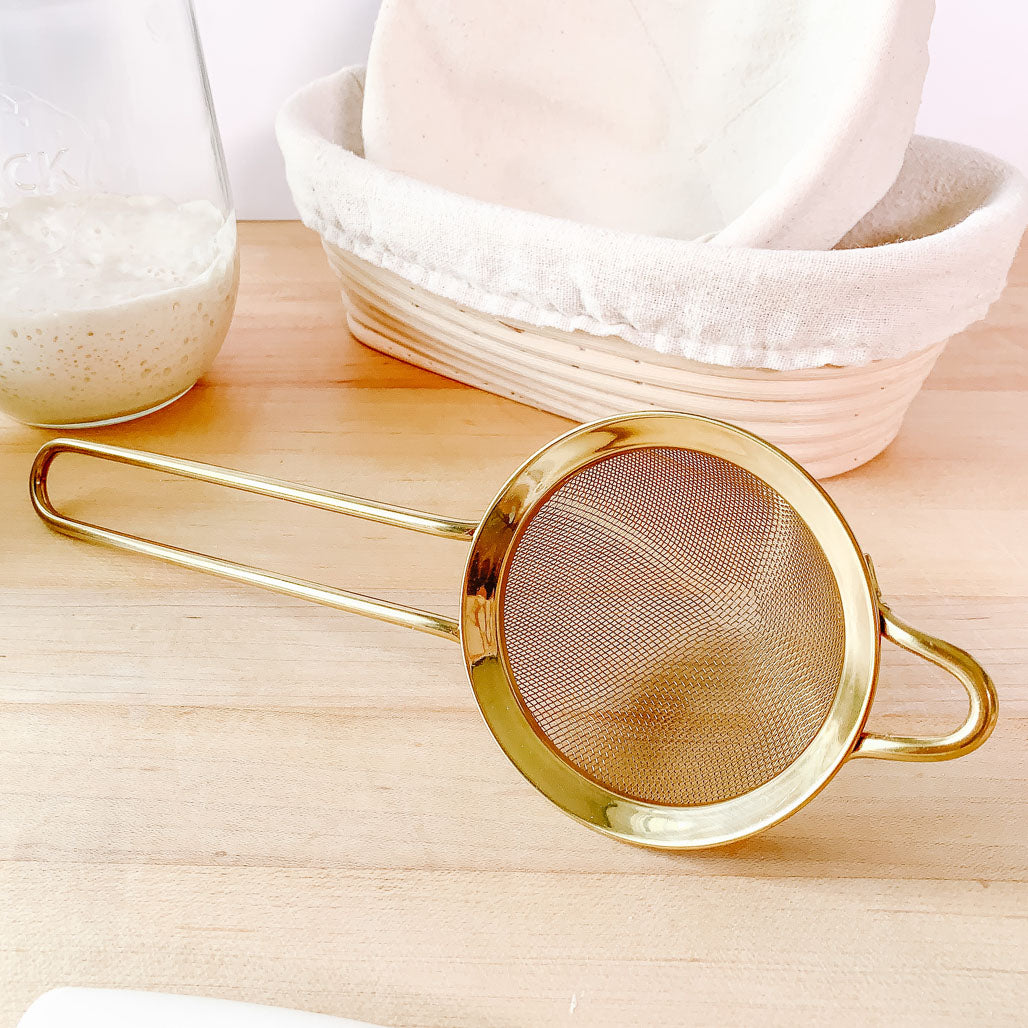 Gold Handle Strainer – Sourdough Source
